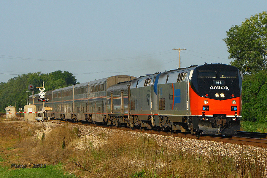 Eastbound Amtrak Southwest Chief Train #4 - AMTK 156 Phase I 40th Anniversary Locomotive